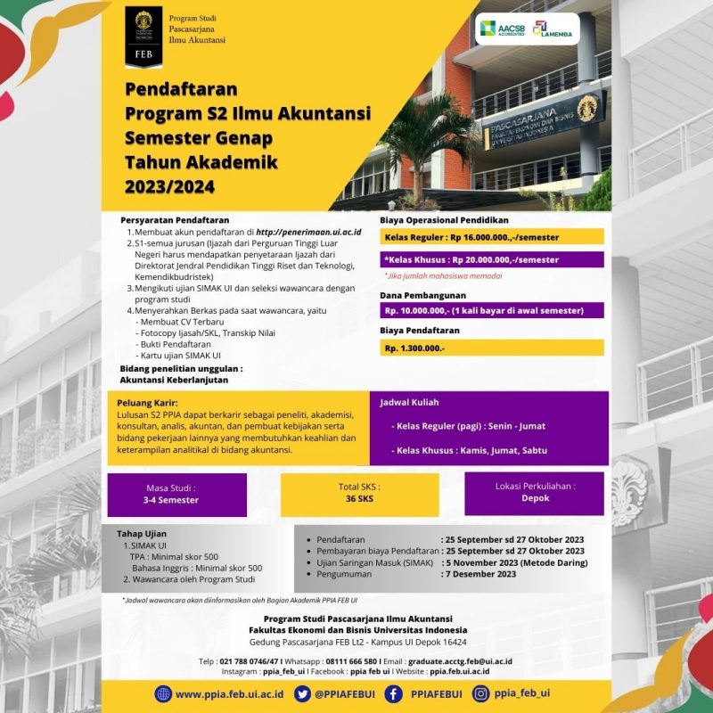 Pendaftaran Program S2 Ilmu Akuntansi Semester Gasal 2023 – 2024 – Program Pascasarjana Ilmu ...